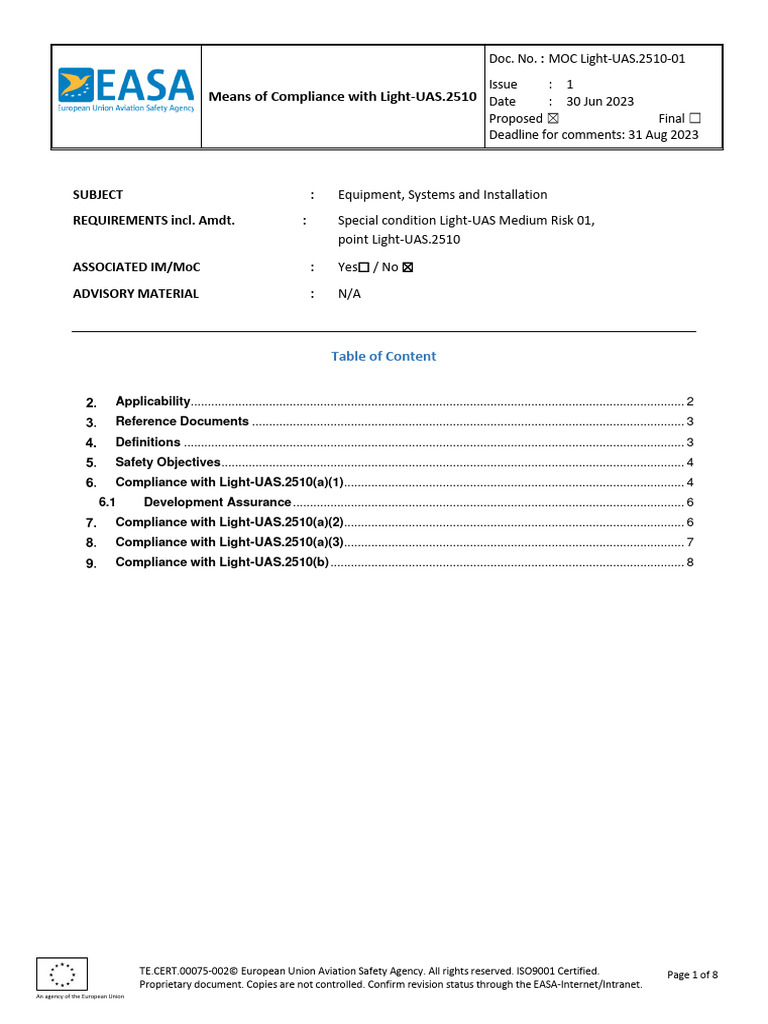 MOC - Light UAS.2510 01 | PDF