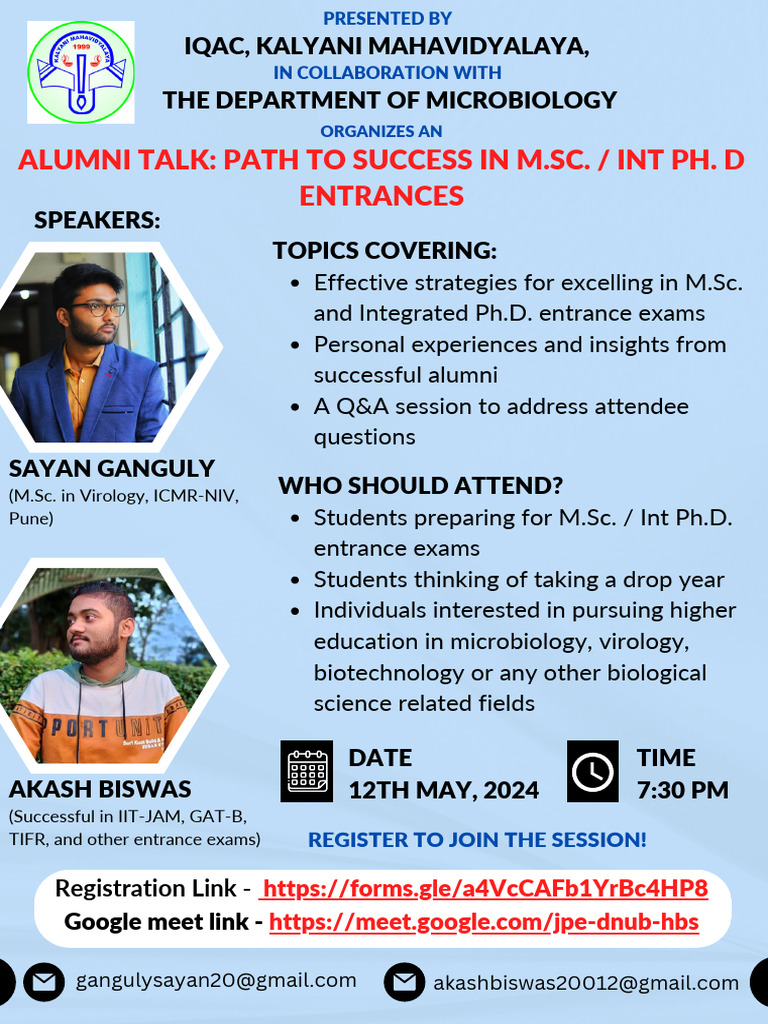 Alumni Talk - Dept of Microbiology-1 | PDF | Computers