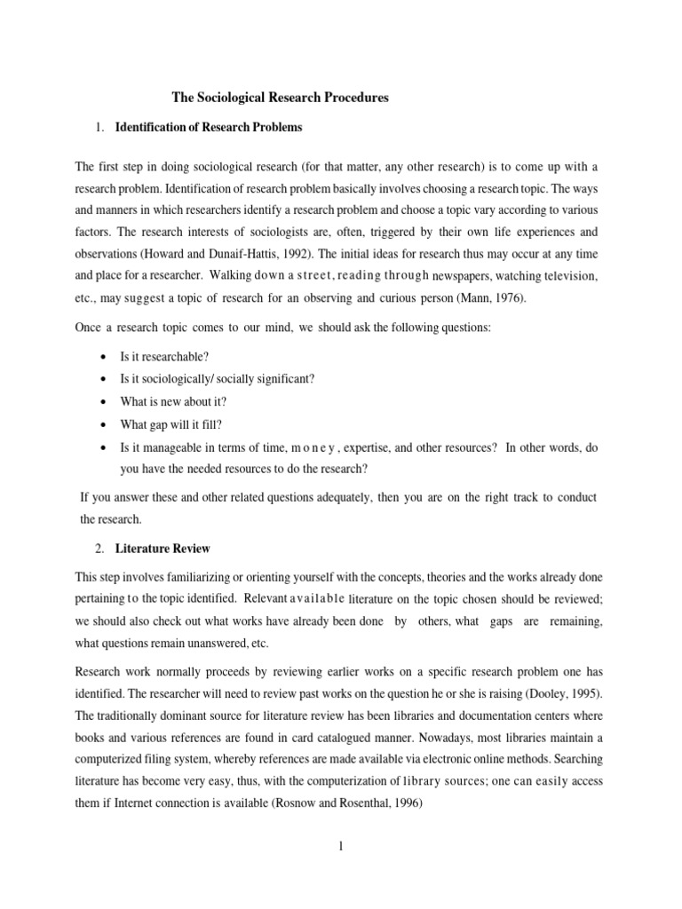 The Sociological Research Process | Download Free PDF | Survey ...