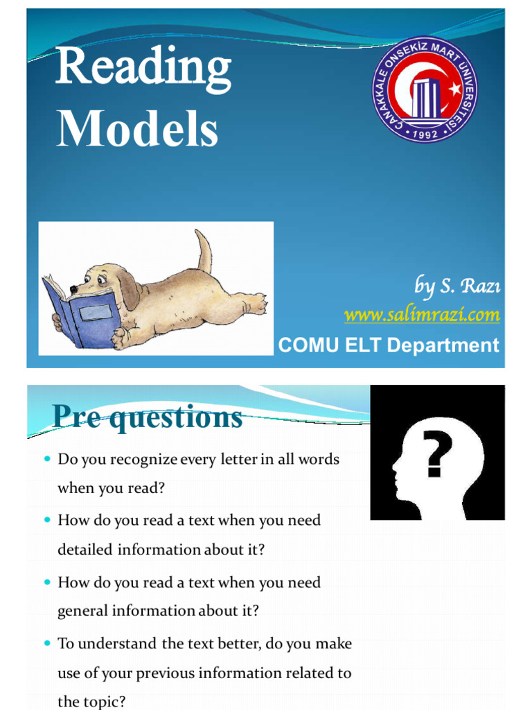 Week 13 1 ARAW1 Reading Models | PDF | Reading Comprehension | Semantics