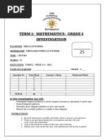Grade 4 Mathematics Project Term 3 2024 - 051352 | PDF | Mathematics