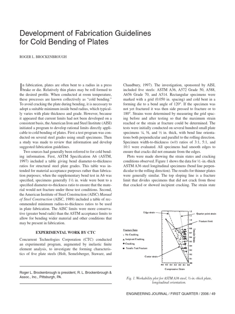 Cold Bending Guidelines for Steel Plates | PDF | Bending | Fracture