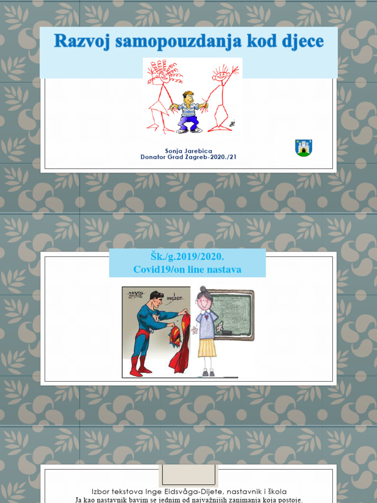 Razvoj Samopouzdanja Kod Djece | PDF