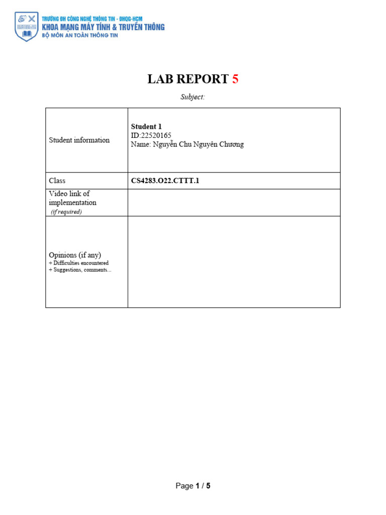 CS4283.O22.CTTT.X - LabX - MSSV1 - MSSV2 | PDF | Ip Address | Computer Engineering