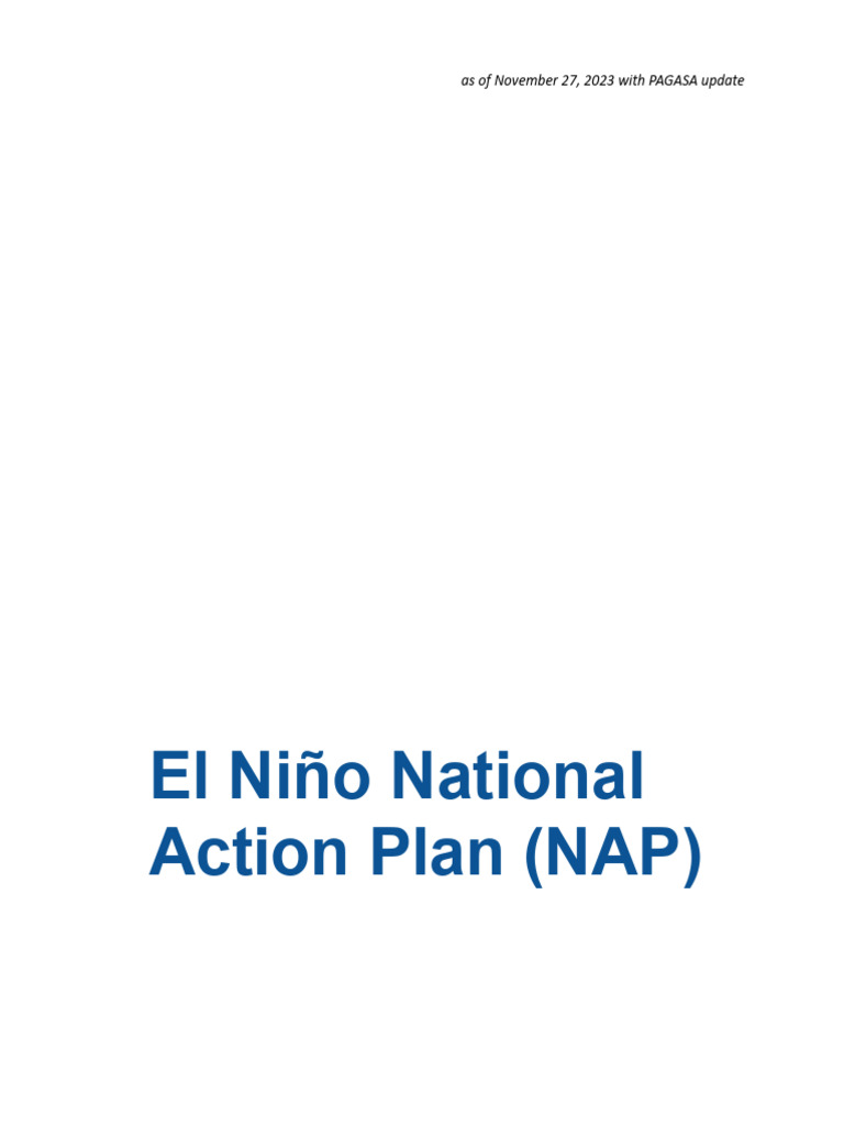 El Niño National Action Plan Update 2023 | PDF | Earth Sciences