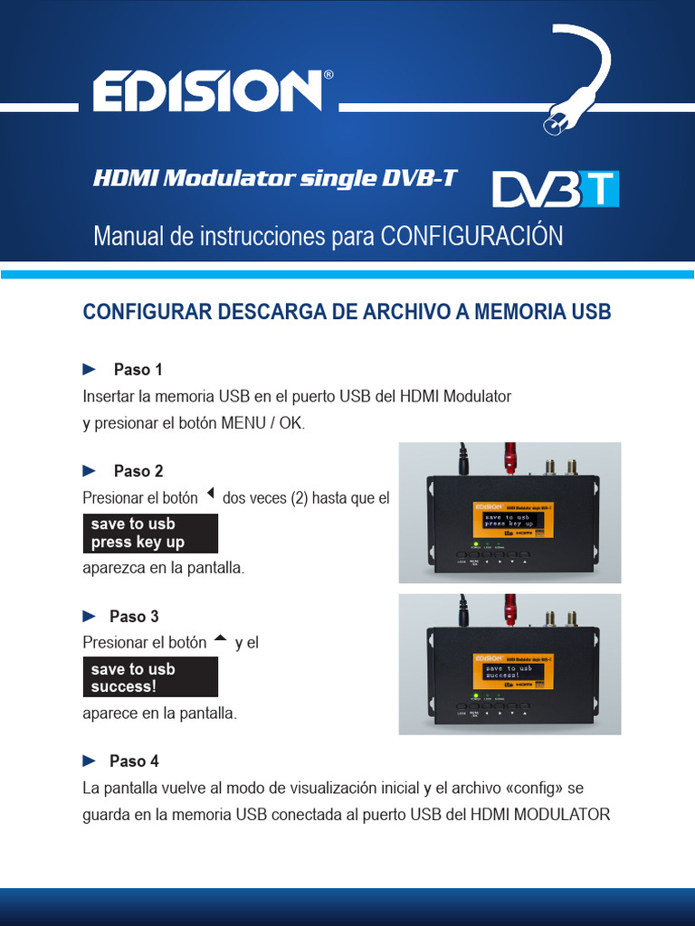 MANUAL_CONFIG_HDMI_MODULATOR_tv | PDF | USB | Informática