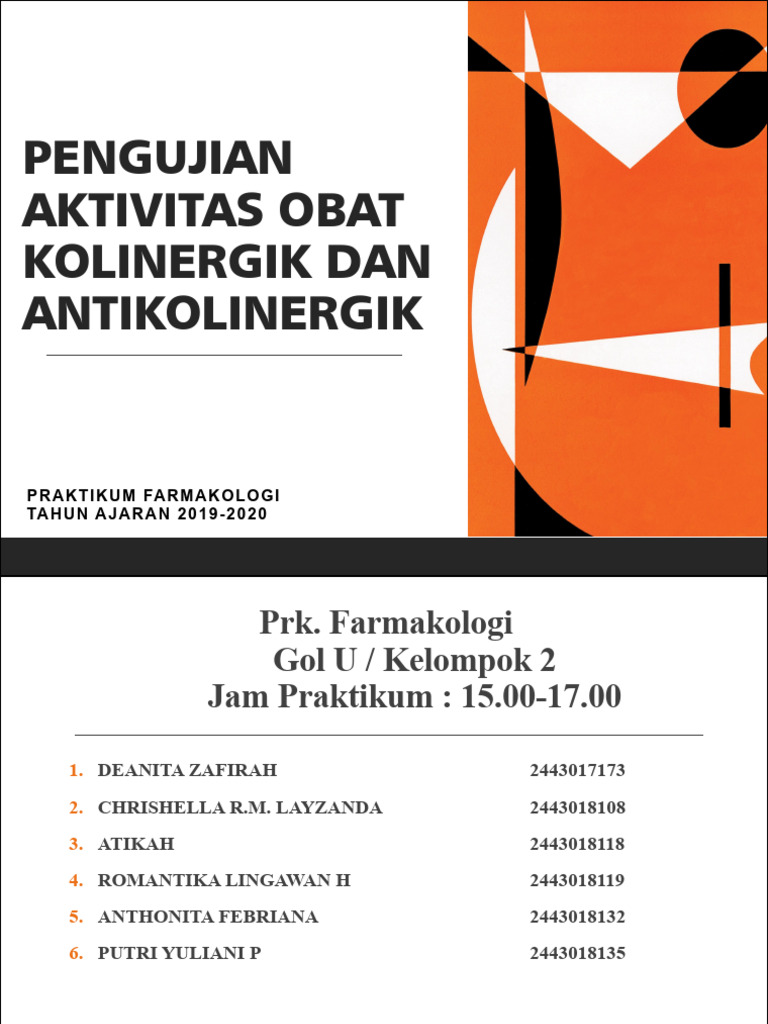 Aktivitas Obat Kolinergik dan Antikolinergik | PDF
