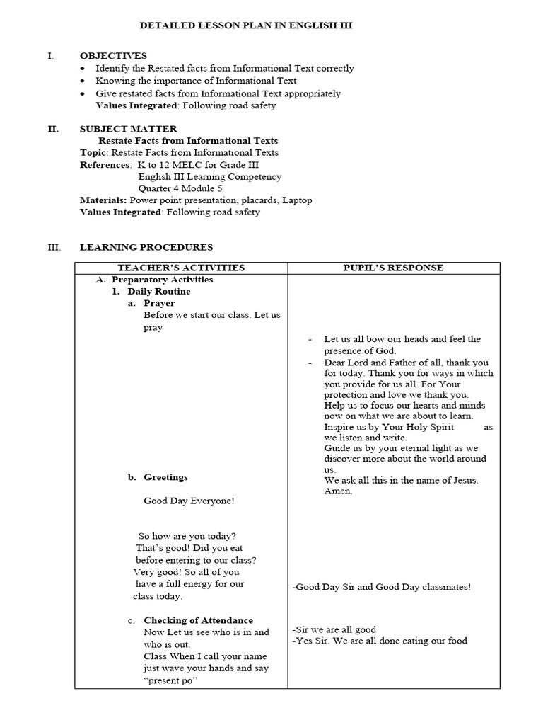 Restating Facts from Informational Texts | PDF | Adjective | Traffic