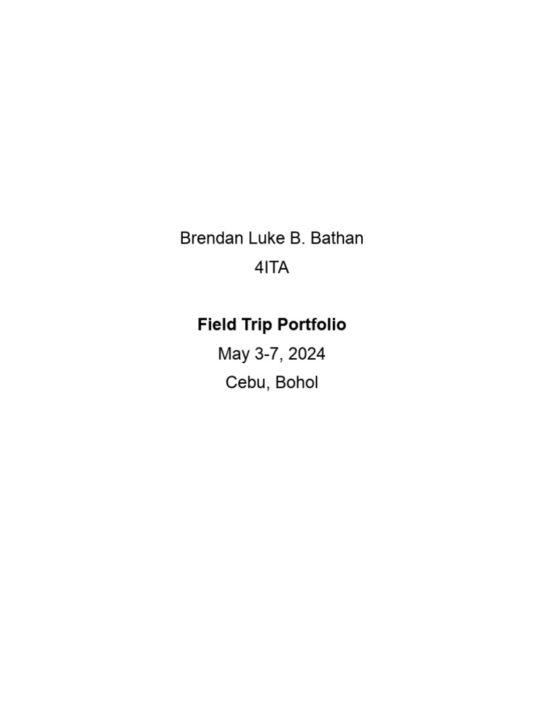 Field Trip Portfolio | PDF | Outsourcing