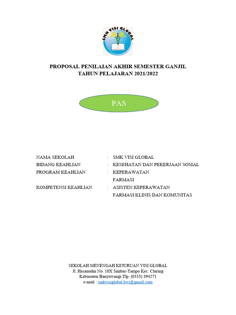 Proposal Pas Ganjil 2021 - 2022 | PDF