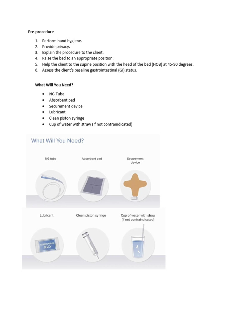 How To Insert A Nasogastric NG Tube | PDF | Clinical Medicine | Medical ...