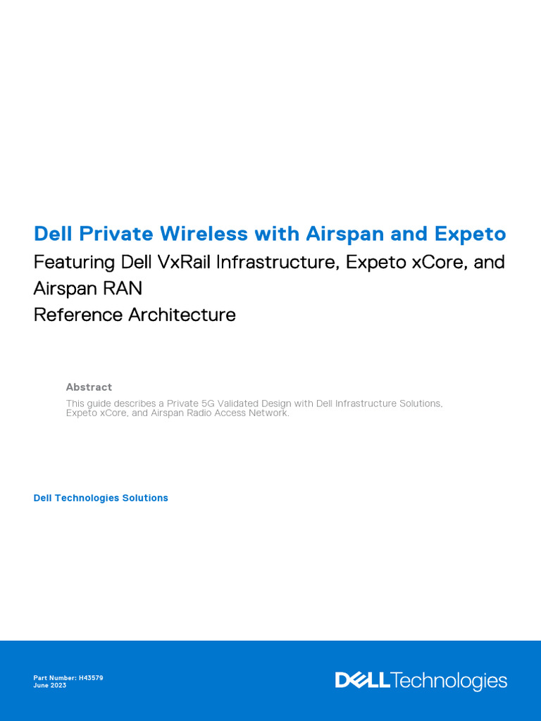 h43579 Dell Private Wireless With Airspan and Expeto Ra Guide - r1 ...