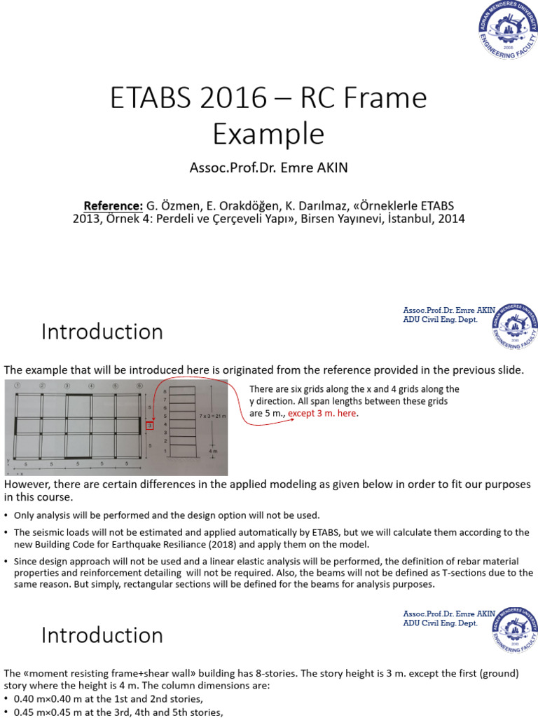 Etabs 2016 – Rc Frame | PDF | Beam (Structure) | Stiffness