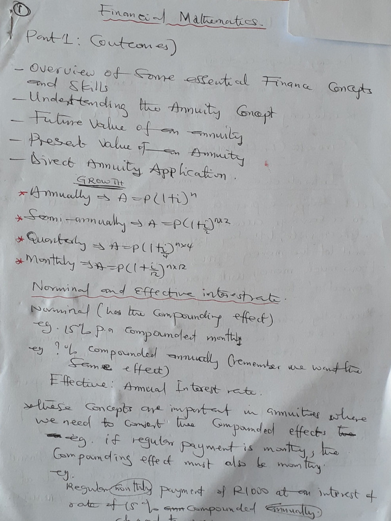 TLC GR12 Financial Maths Annuity Notes | PDF