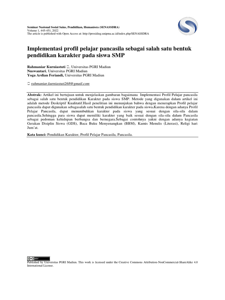 Implementasi p5 Dalam Pembentukan Karakter | PDF | Karier & Perkembangan