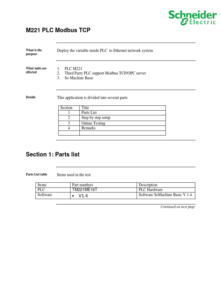 M221 Modbus TCP | PDF