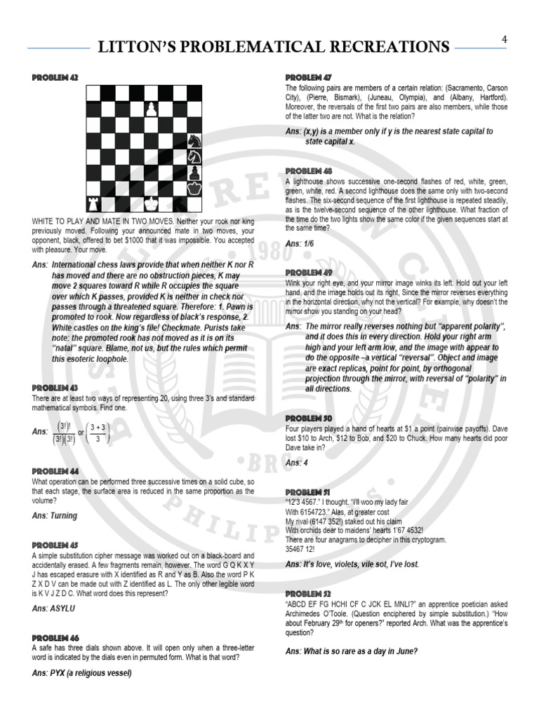 Littons 04 - 1208 | Download Free PDF | Chess | Abstract Strategy Games