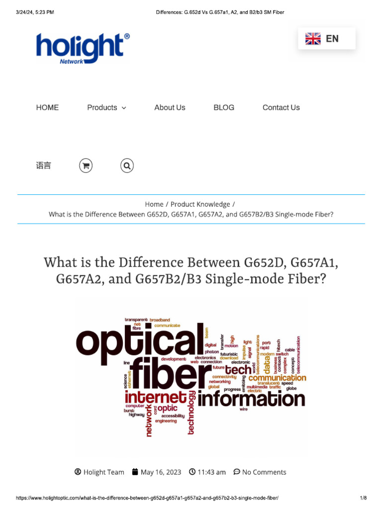 ITU Single Mode Fiber Standared | PDF