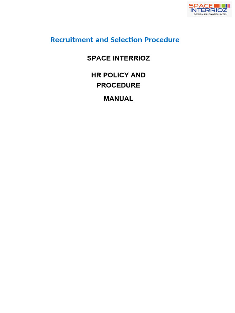 HR Manual | PDF | Physical Examination | Employment