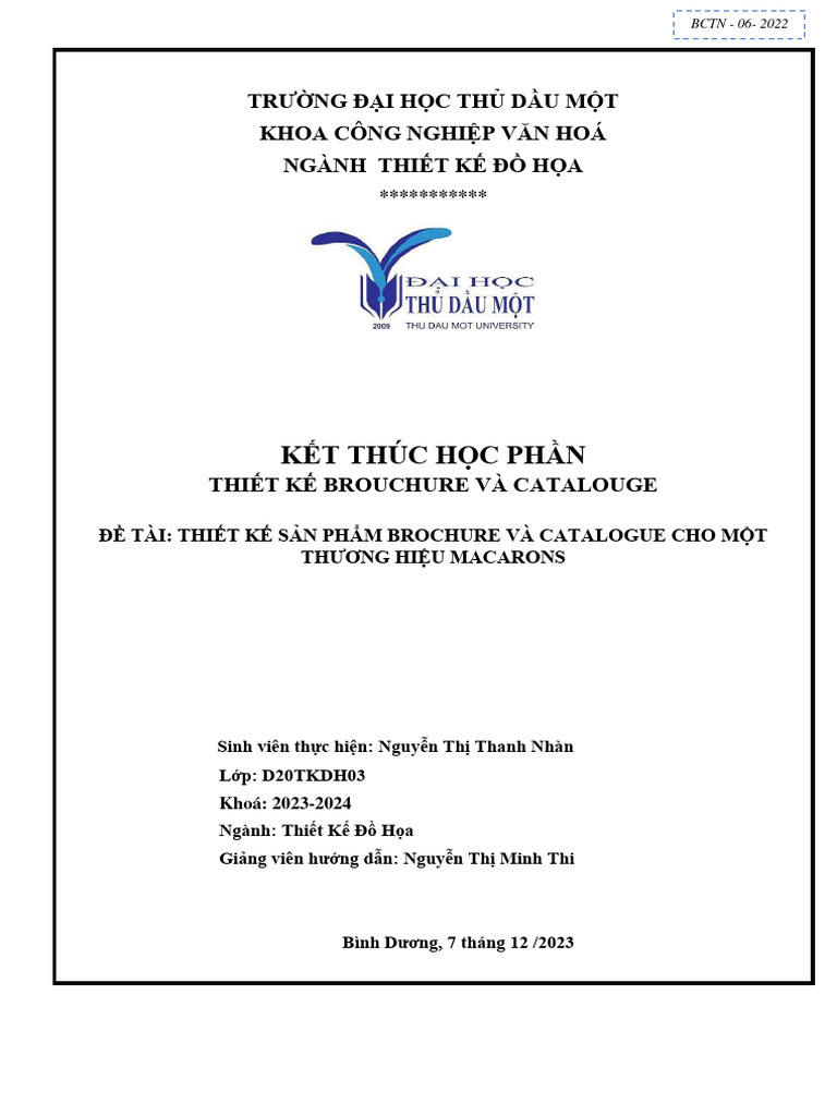 28 - 2022104030313 - Nguyễn Thị Thanh Nhàn - Thiết Kế Brochure Và Catalogue - CNVH.th02 - Nguyễn ...