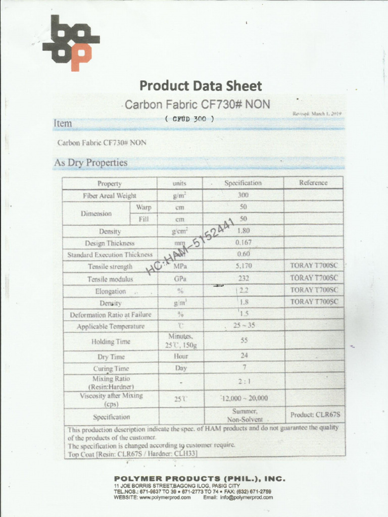 Hankuk Specs&tds Cfud300 | PDF
