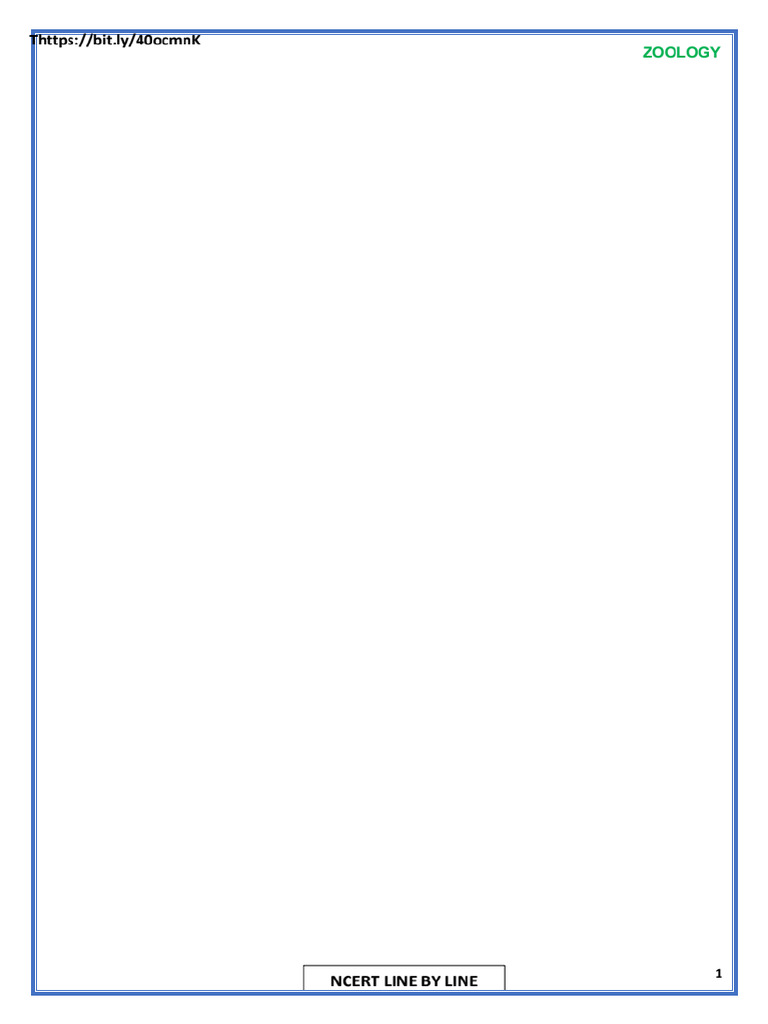 Ncert Line by Line Zoology 1600 PDF - Gdrive.vip | PDF