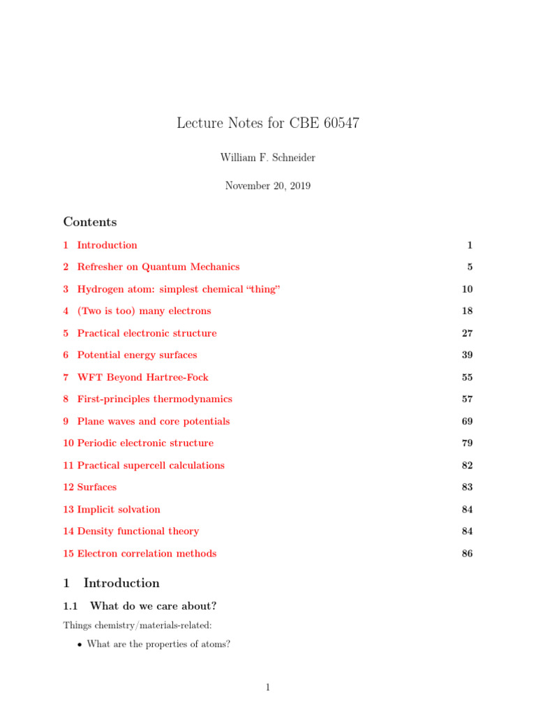 comp-notes | PDF | Computational Chemistry | Hartree–Fock Method