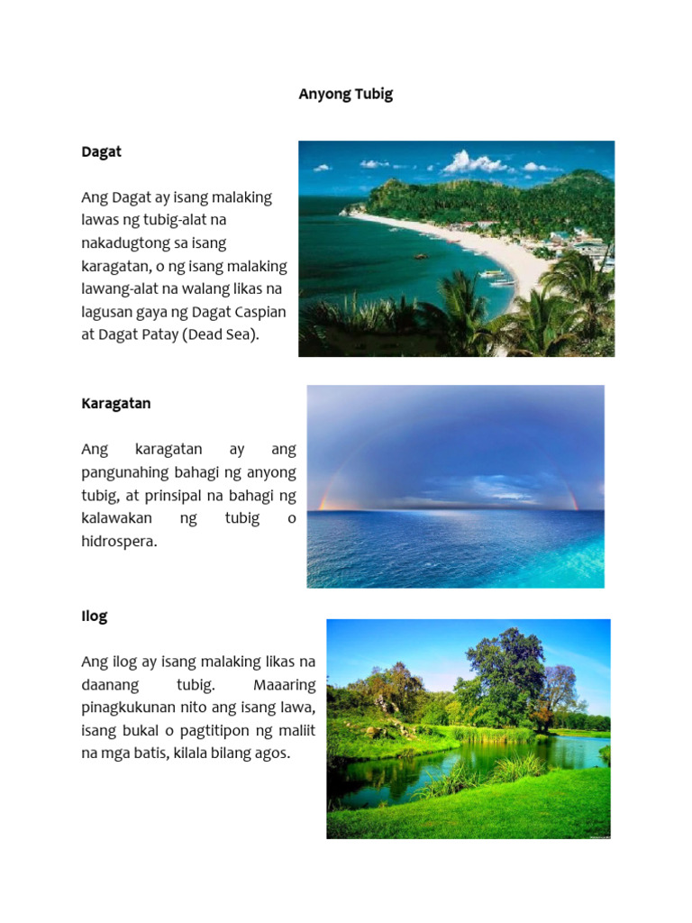 Anyong Tubig, Anyong Lupa | PDF