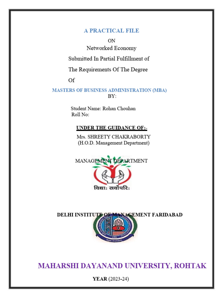 Networking MBA Project File Final | PDF | Cryptocurrency | Internet Of Things