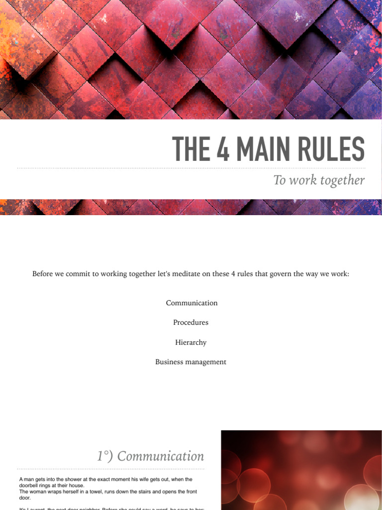 The 4 Main Rules | PDF
