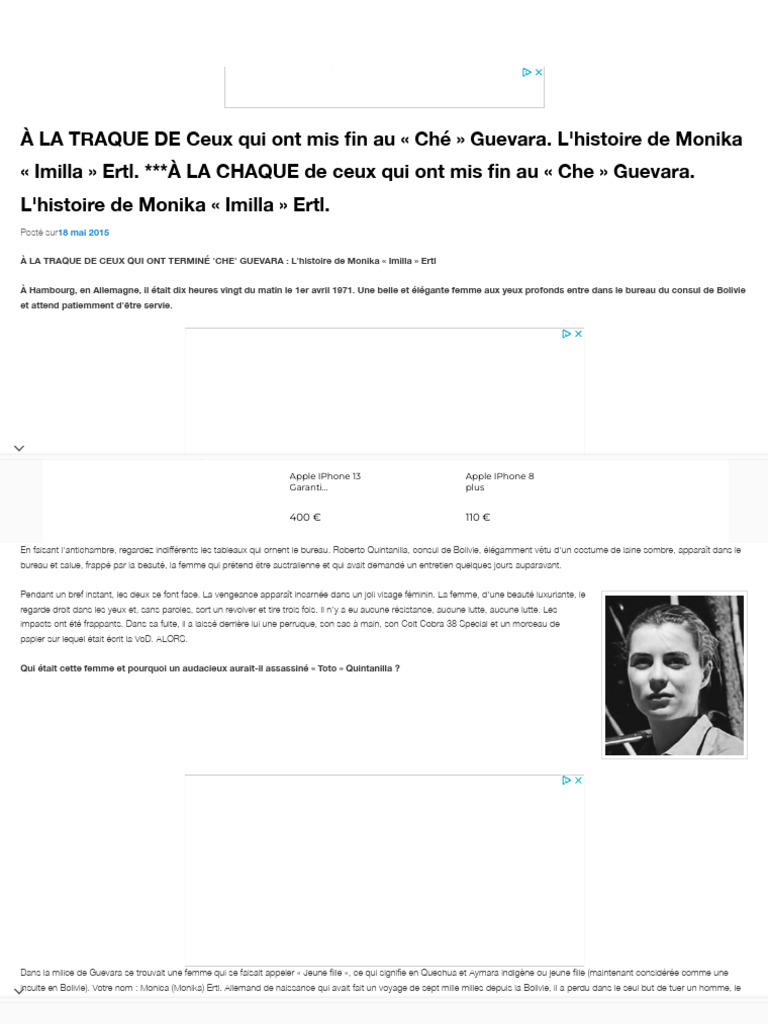 Monika Ertl : Traque du Che Guevara | PDF | Che Guevara