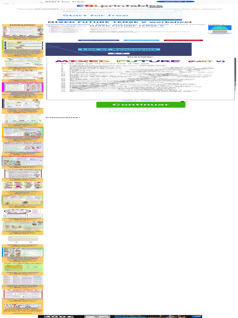 MIXED FUTURE TENSE V - ESL Worksheet by MASEOSES 2 | PDF | Grammatical ...