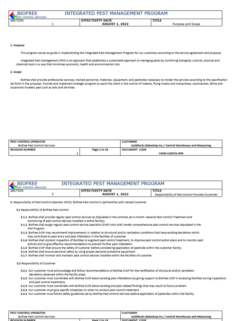 BIOFREE-INTEGRATED PEST MANAGEMENT-Goldilocks | PDF | Pest Control ...