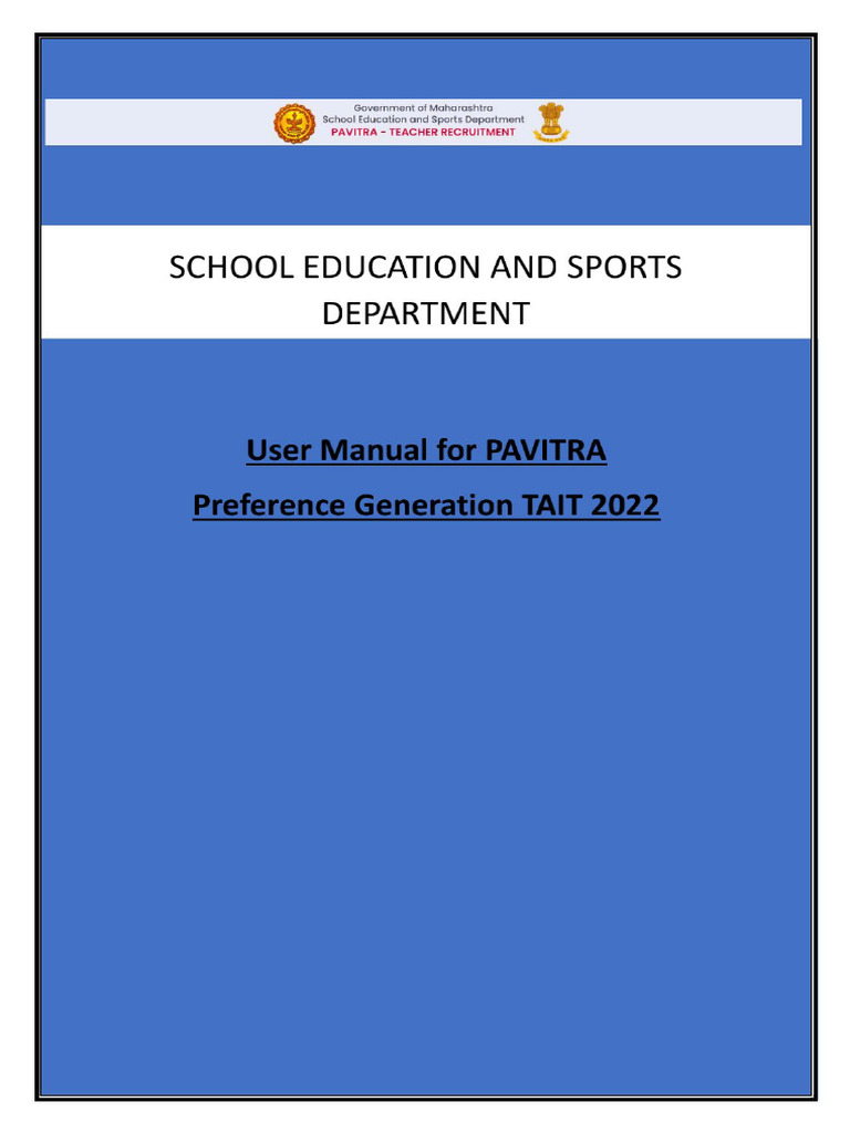 Pavitra Manual 2024 | PDF