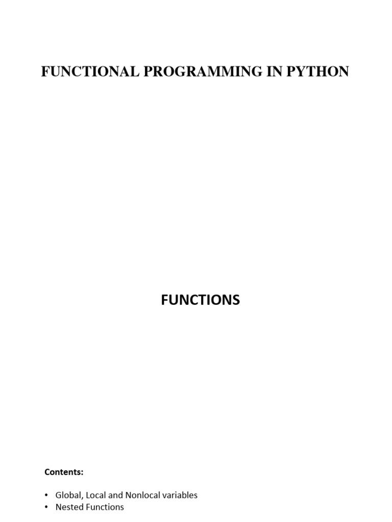 Functional Programming | PDF | Scope (Computer Science) | Variable ... Functional Programming | PDF | Scope (Computer Science) | Variable ...