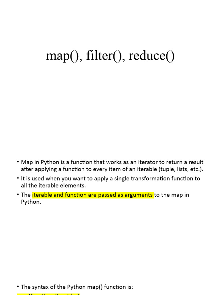 Map Filter Reduce Pdf Computing Mathematical Logic