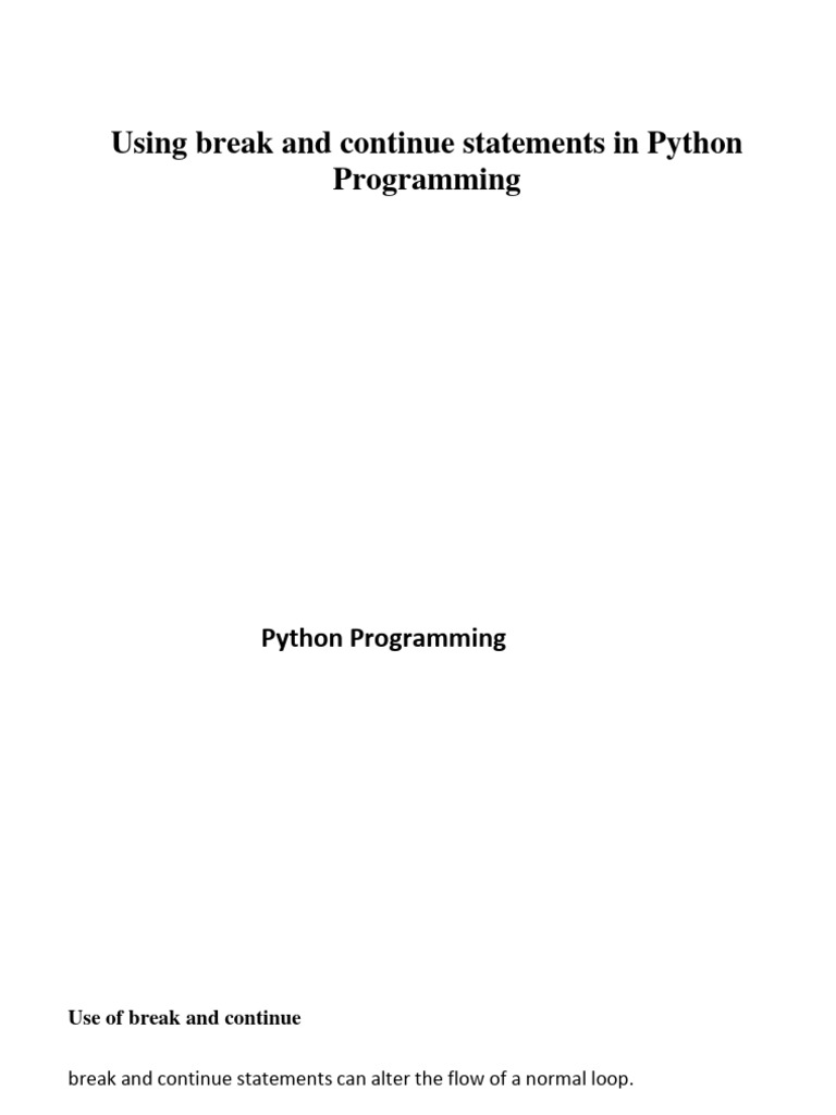 Break, Continue, Functions, Recursion | PDF | Control Flow | Parameter ... Break, Continue, Functions, Recursion | PDF | Control Flow | Parameter ...