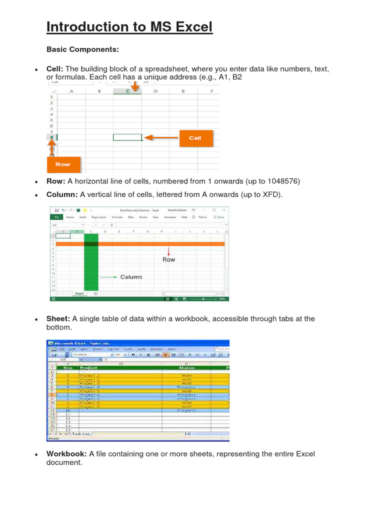 Introduction To MS Excel | PDF