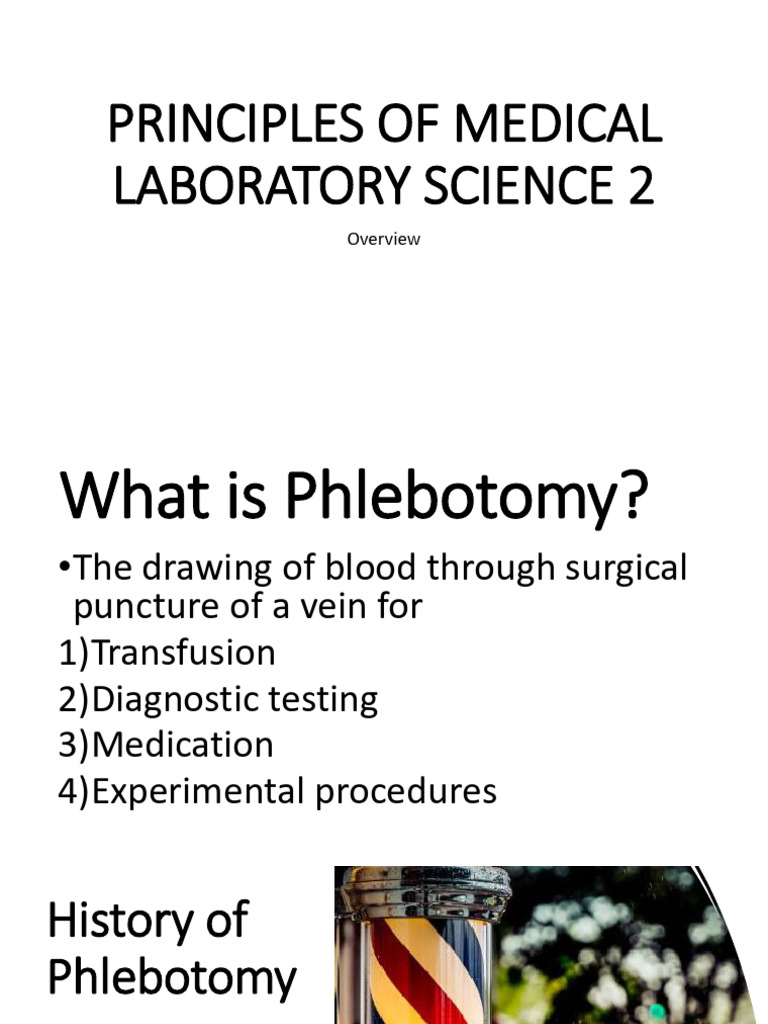 Phlebotomy History | Download Free PDF | Cytopathology | Histology