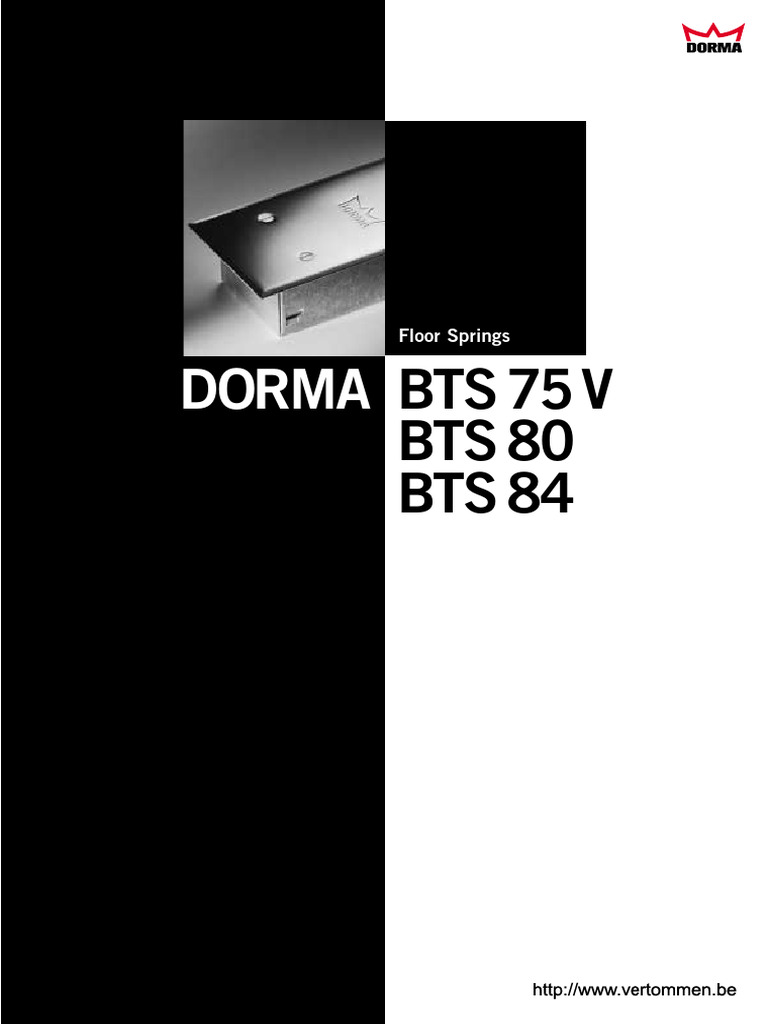 Dorma - Vloerveren - Bts 80 75v 84 | PDF | Door | Iso 9000