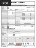 PERSONAL DATA SHEET PDS Editable | PDF | Government