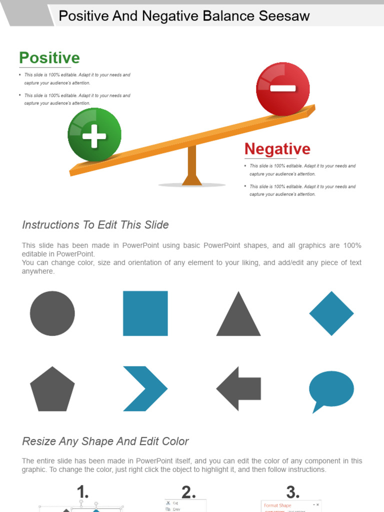Positive and Negative Balance Seesaw Good PPT Example WD | PDF