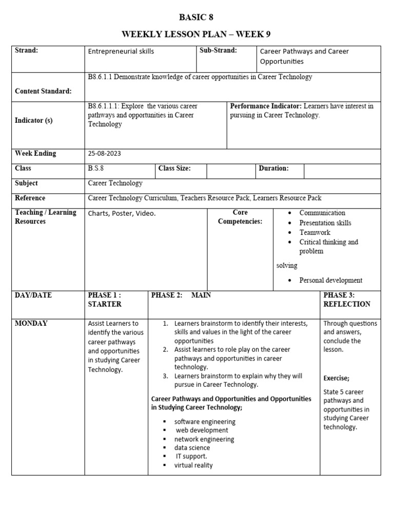 Bs8 3rd Term Wk9 - Career Tech | PDF | Computer Programming | Programmer