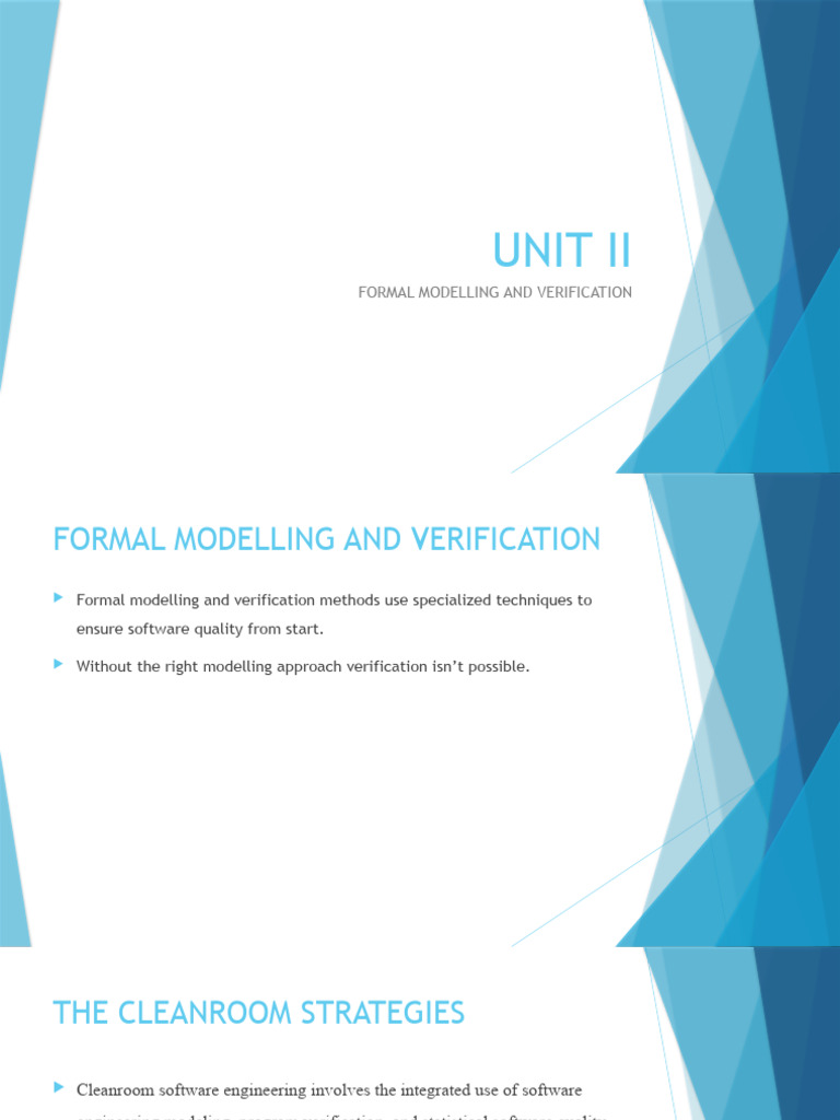 Unit Ii Formal Modelling And Verification Download Free Pdf Formal Verification Software