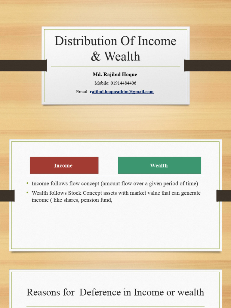 Distribution of Income & Wealth | PDF