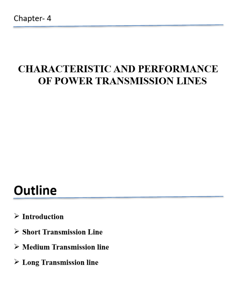 Chapter -4 Transmission Line Performance | PDF | Electric Power ...