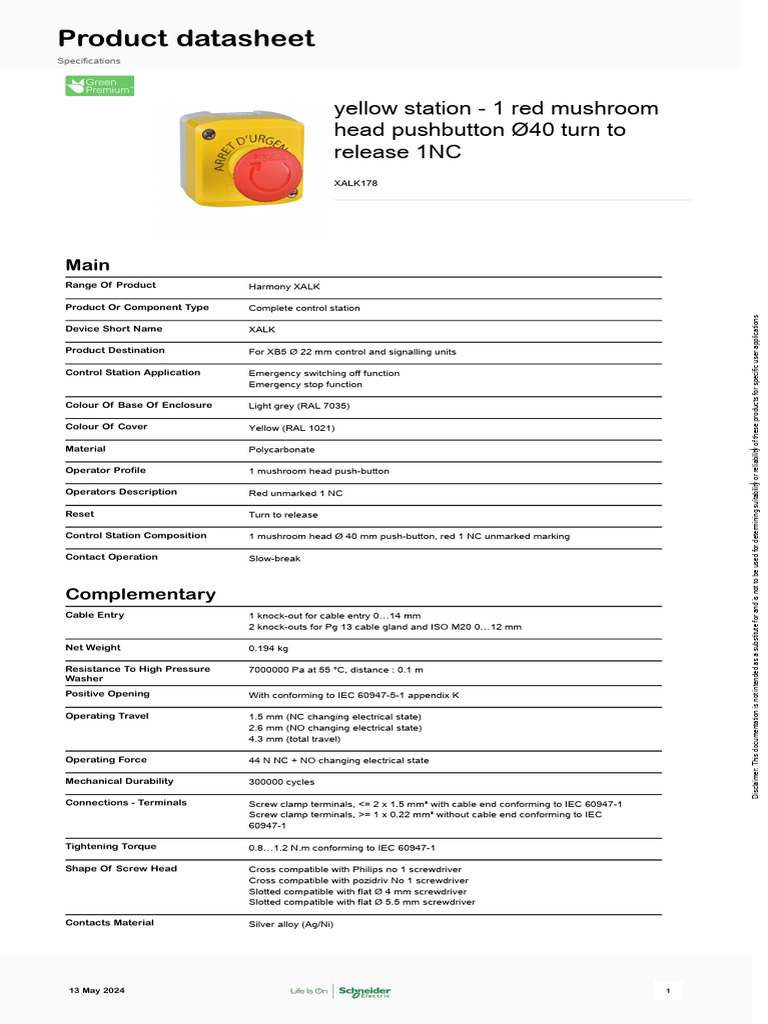 XALK178 User Manual Overview | PDF | Fuse (Electrical) | Electrical ...