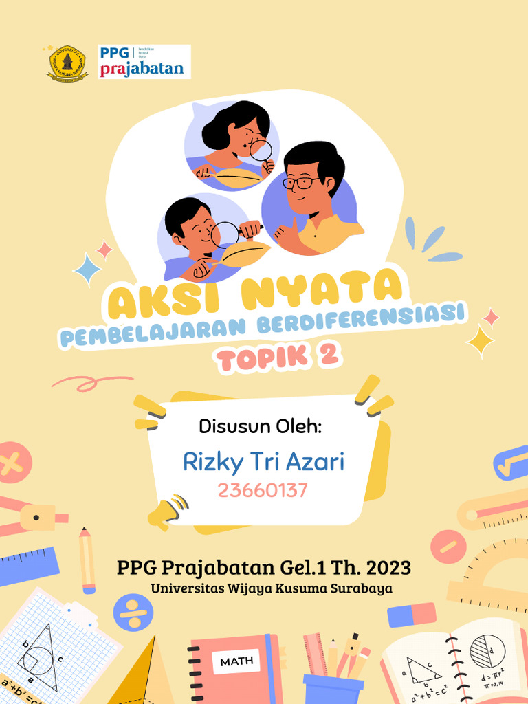 Aksi Nyata - Topik 2 - Pembelajaran Berdiferensiasi - Rizky Tri Azari | PDF | Sains & Matematika