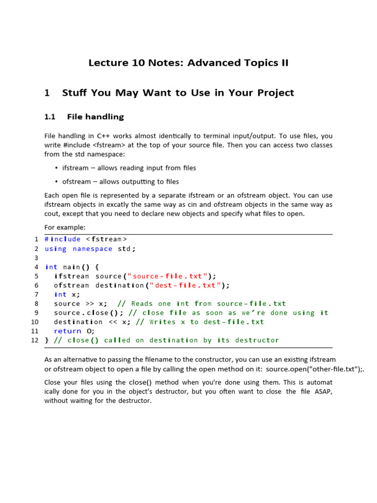 Friend Functions, Exception and File Handling in C++ | PDF | Pointer (Computer Programming ...