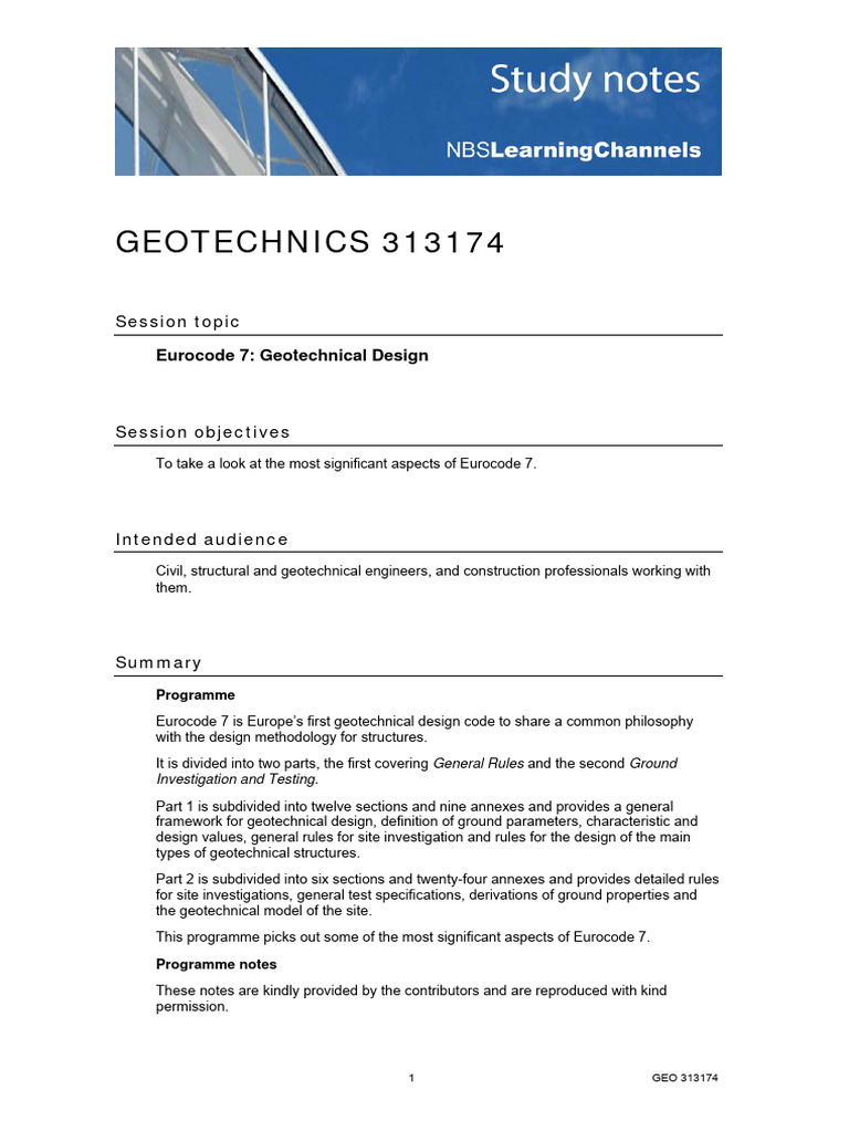 EC7 Differences With BS | Download Free PDF | Geotechnical Engineering | Risk